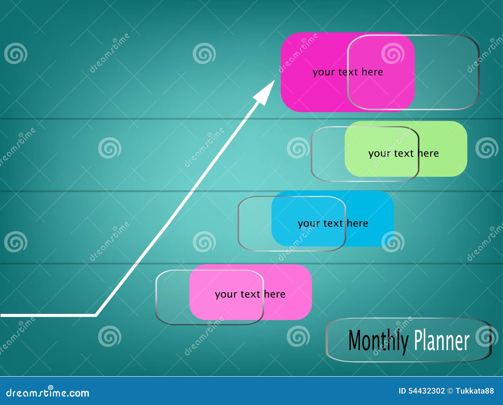 Monthly Planner Glass Frame Stock Vector - Illustration of flowers ...