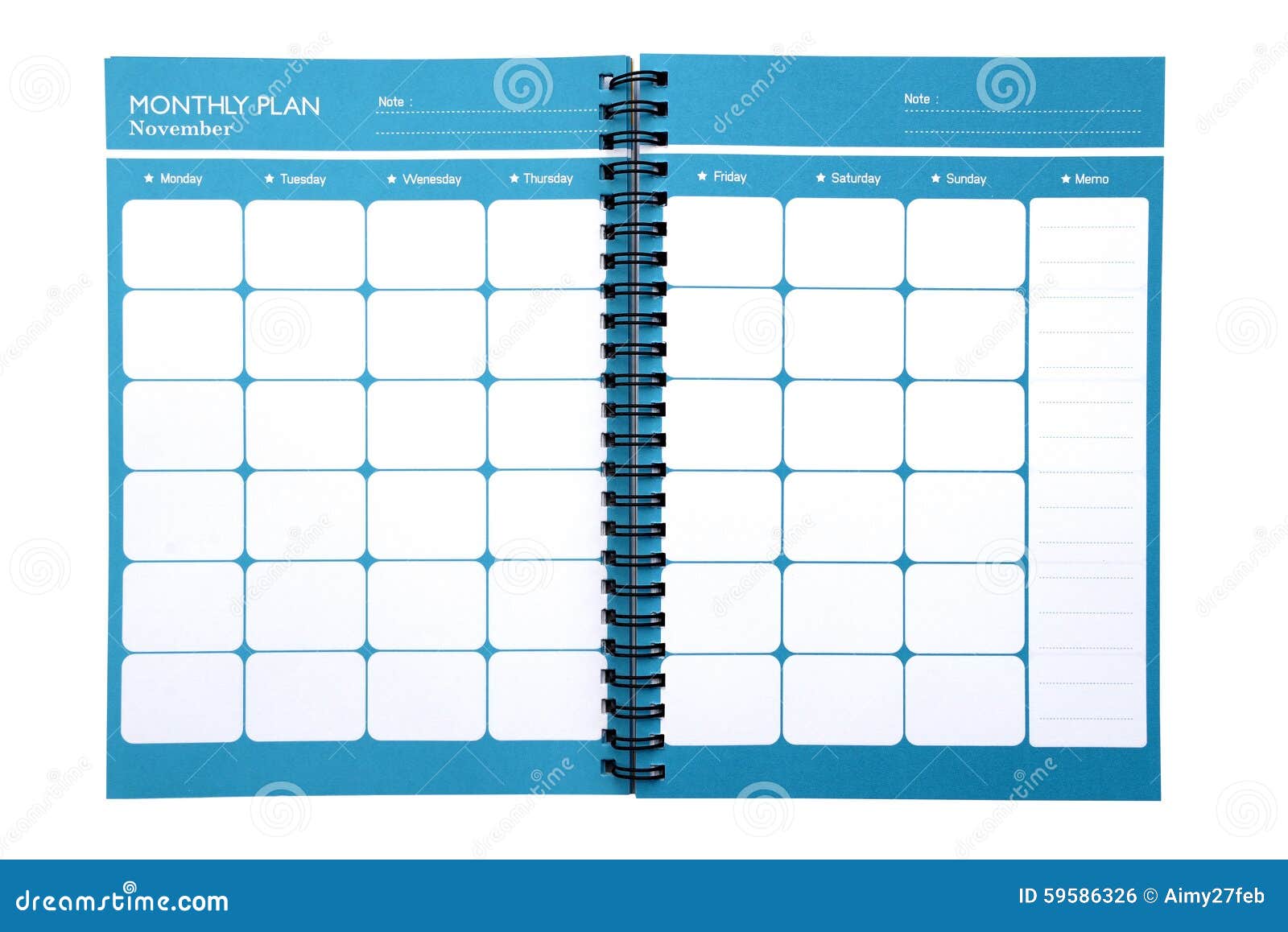 Blank Monthly Planner Template