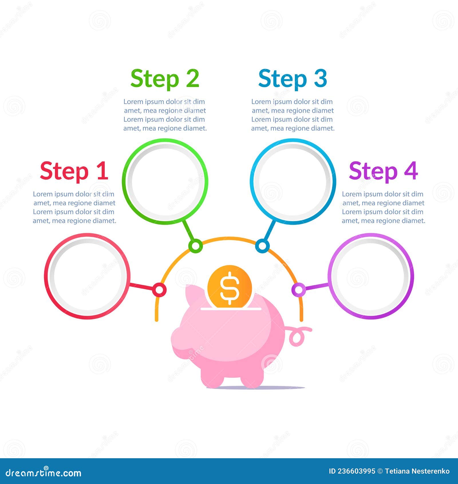 Monthly Spending Plan Infographic Chart Design Template Stock Vector ...