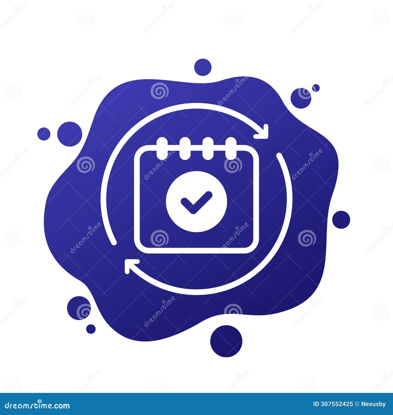 Monthly Subscription Plan, Automatic Renewal Icon Stock Illustration ...