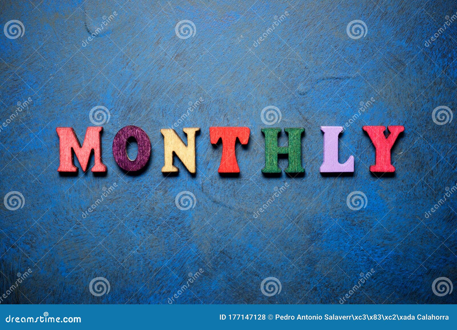 Monthly word view stock photo. Image of information - 177147128