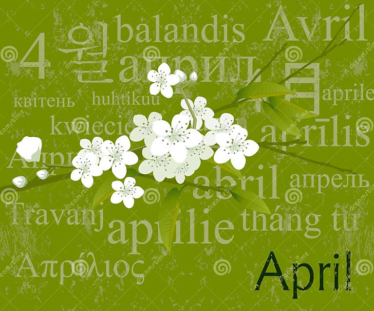 Months Concept April stock illustration. Illustration of agenda - 7260824