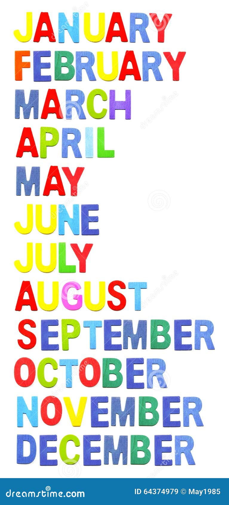 Months Formed By Wooden Alphabet Color Stock Image | CartoonDealer.com ...