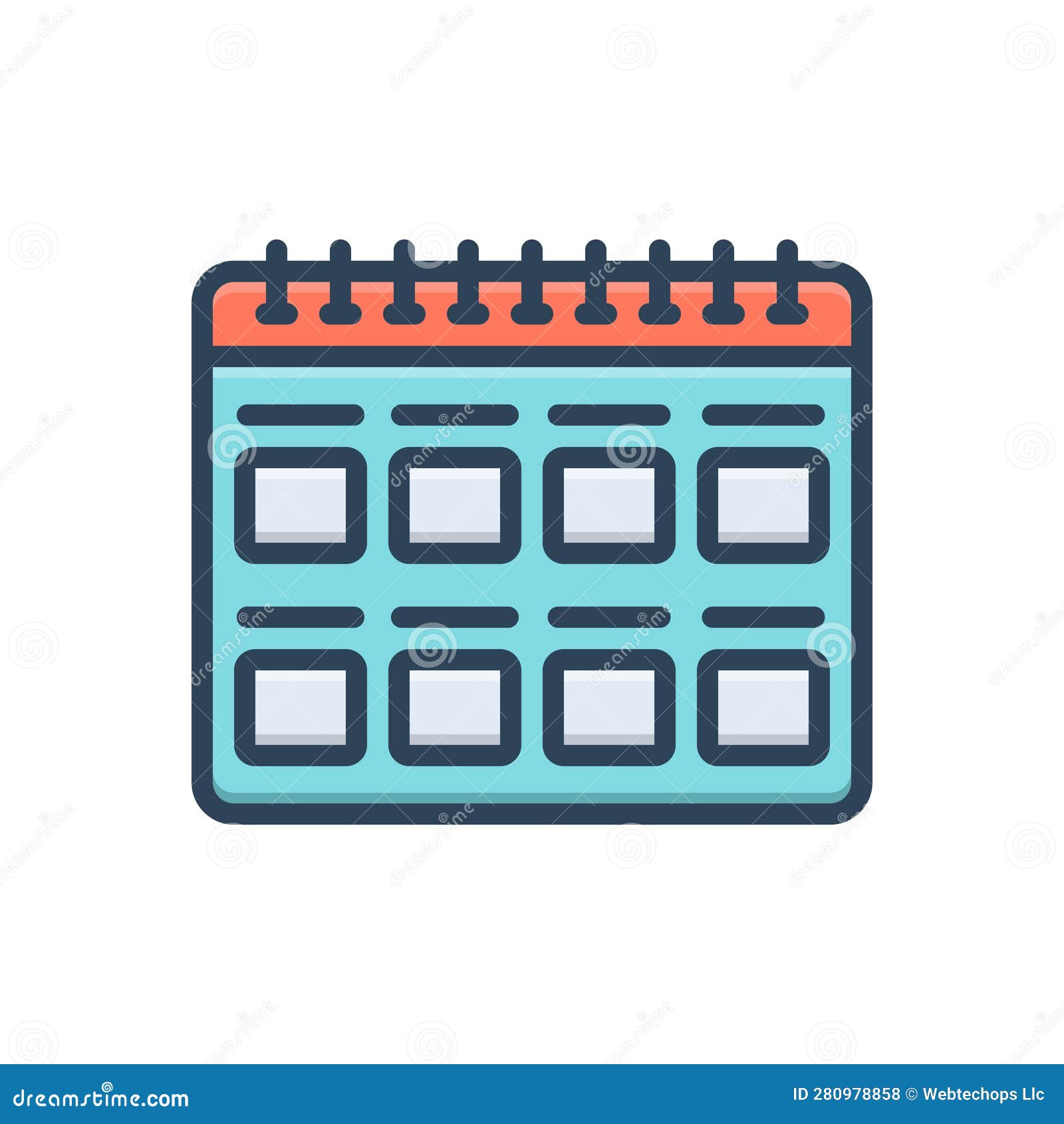 Color Illustration Icon for Months, Calendar and Event Stock Vector ...