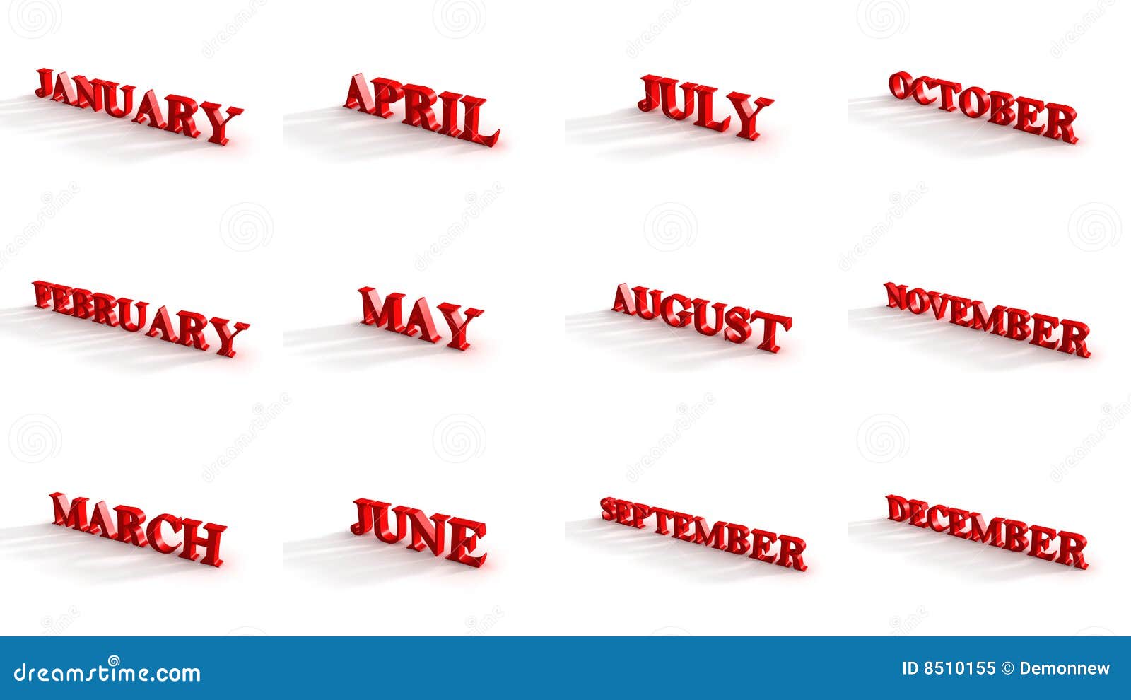 Months sign stock illustration. Illustration of graphic - 8510155
