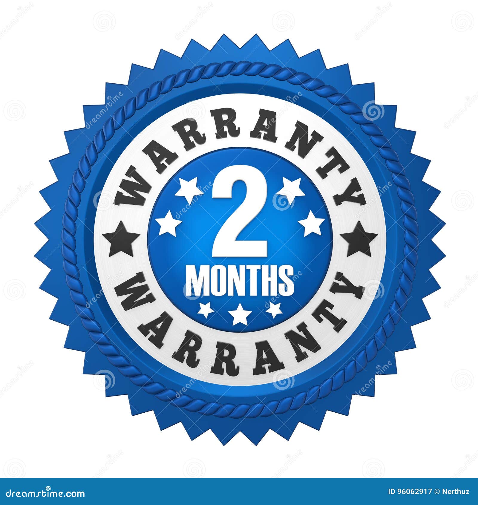 2 Months Warranty Badge Isolated Stock Illustration - Illustration of ...