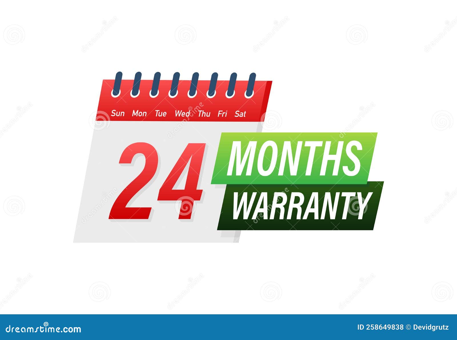 24 Months Warranty. Support Service Icon Vector Stock Illustration ...