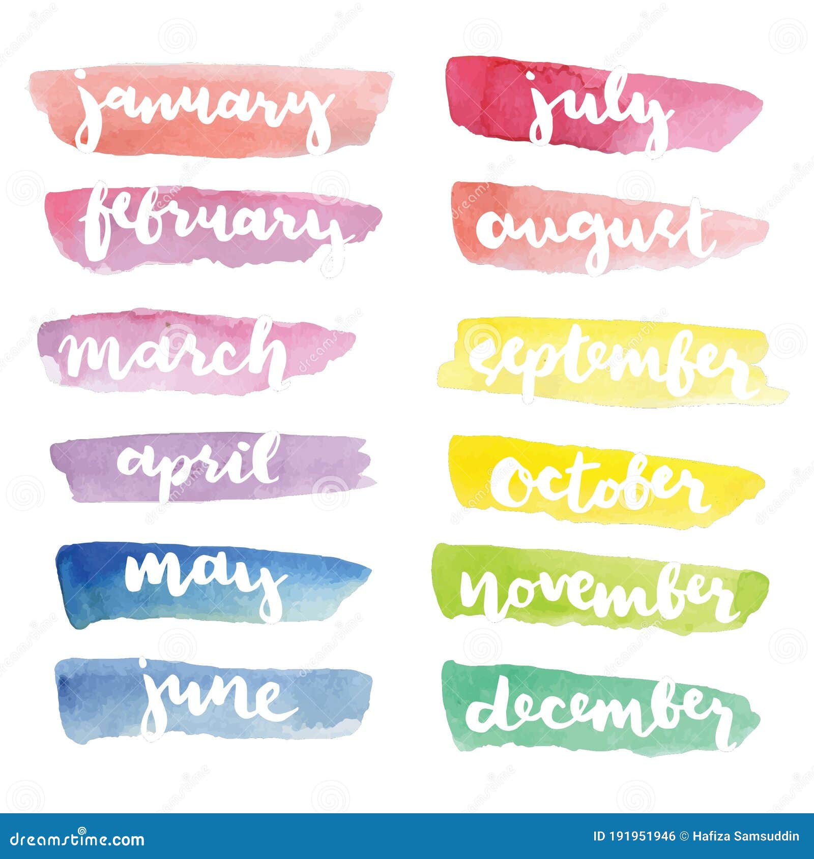 Months of the Year. Vector Illustration Decorative Design Stock Vector ...