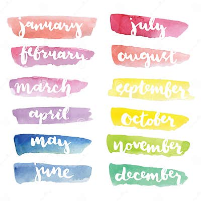 Months of the Year. Vector Illustration Decorative Design Stock Vector ...