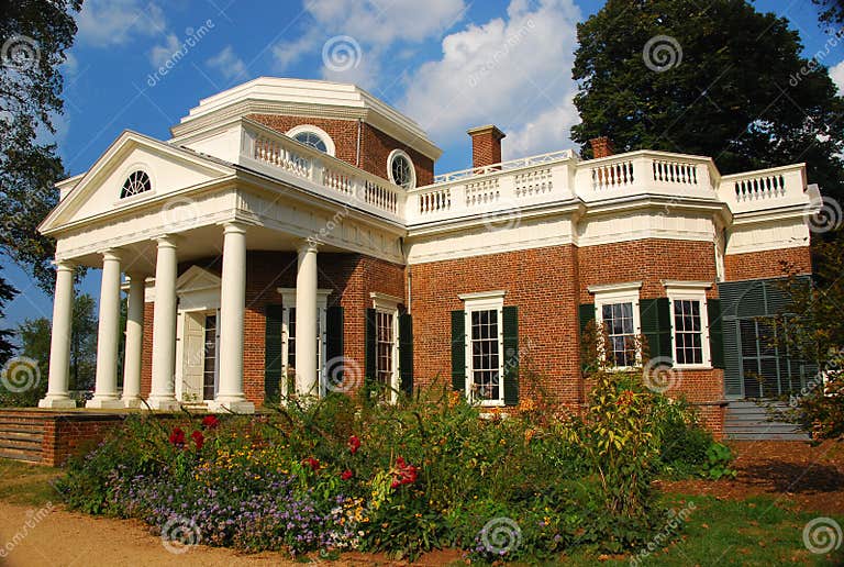 Monticello stock image. Image of jefferson, facade, bricks - 3379239