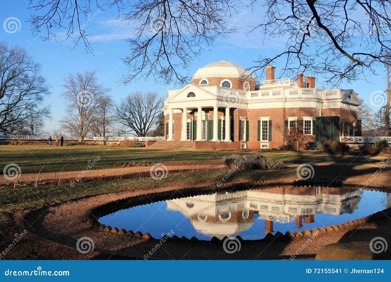 Monticello Back and Landscape Stock Image - Image of historical ...