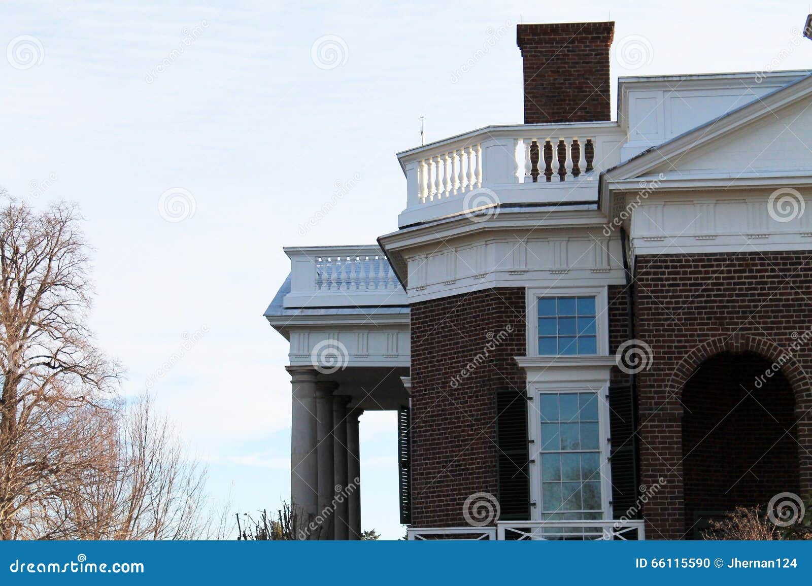 Monticello side stock photo. Image of american, colonnade - 66115590