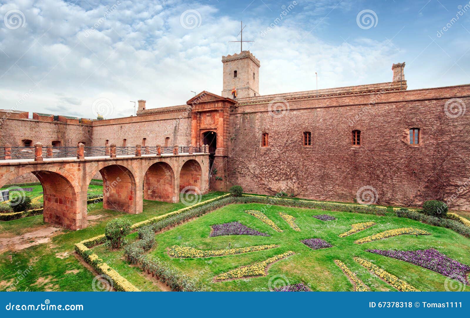 Montjuic Castle, Barcelona, Spain Stock Photo - Image of europe ...