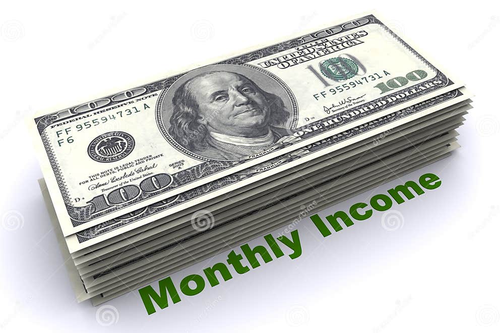 Montly income stock illustration. Illustration of money - 26573181