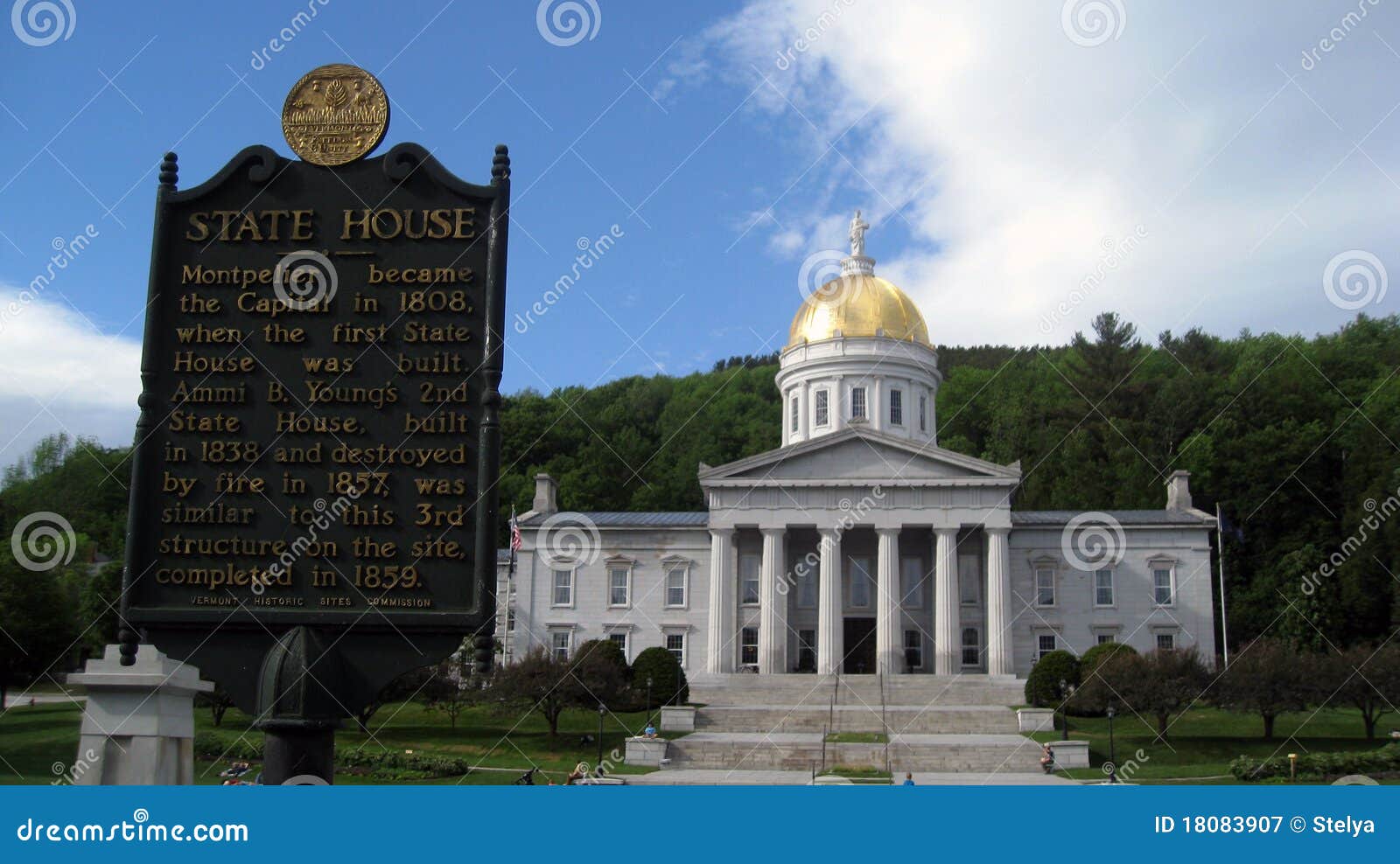 Montpelier State House Vermont Editorial Photography - Image of sign ...