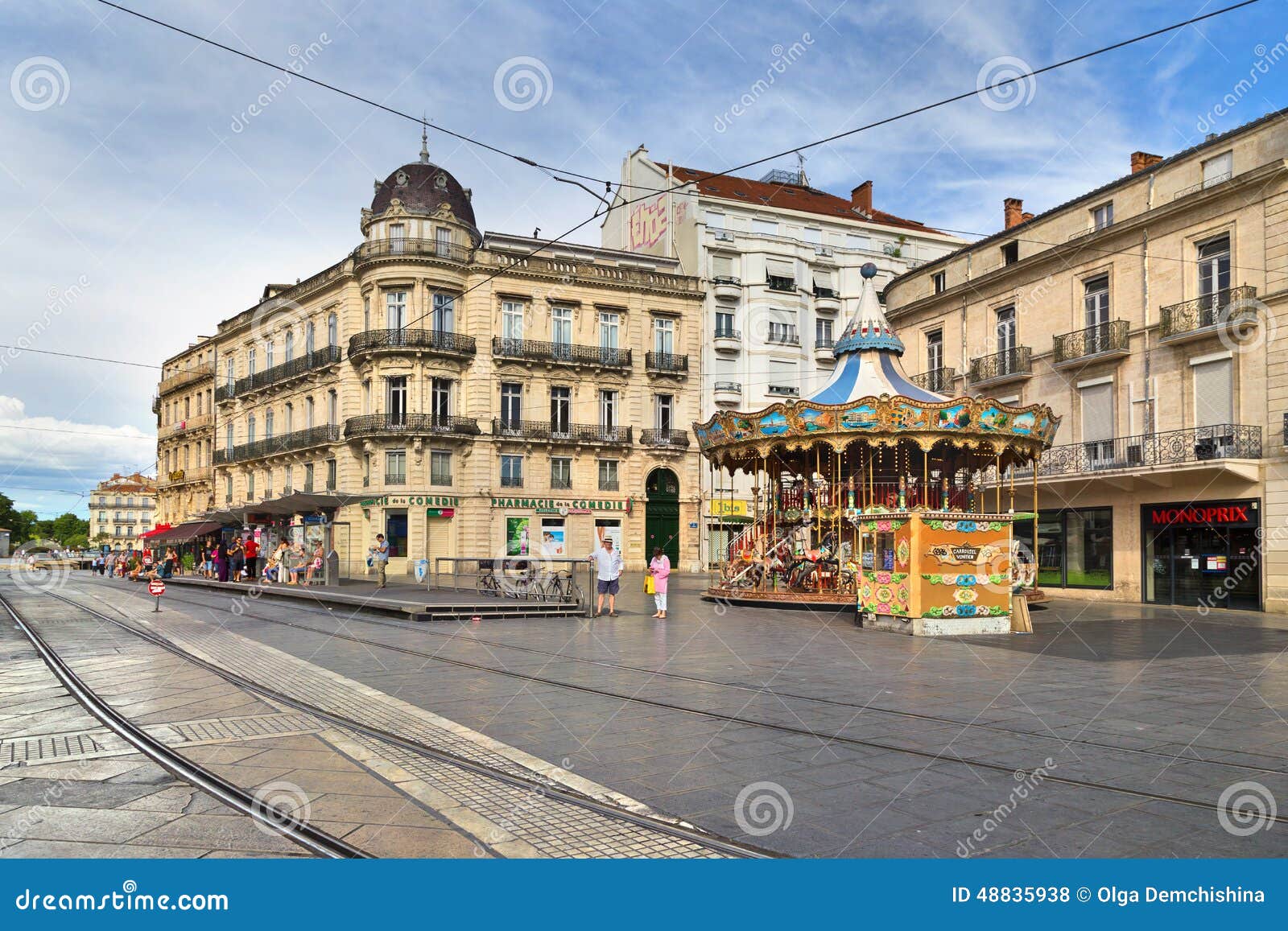 Montpellier foto de stock editorial. Imagem de arquitetura - 48835938