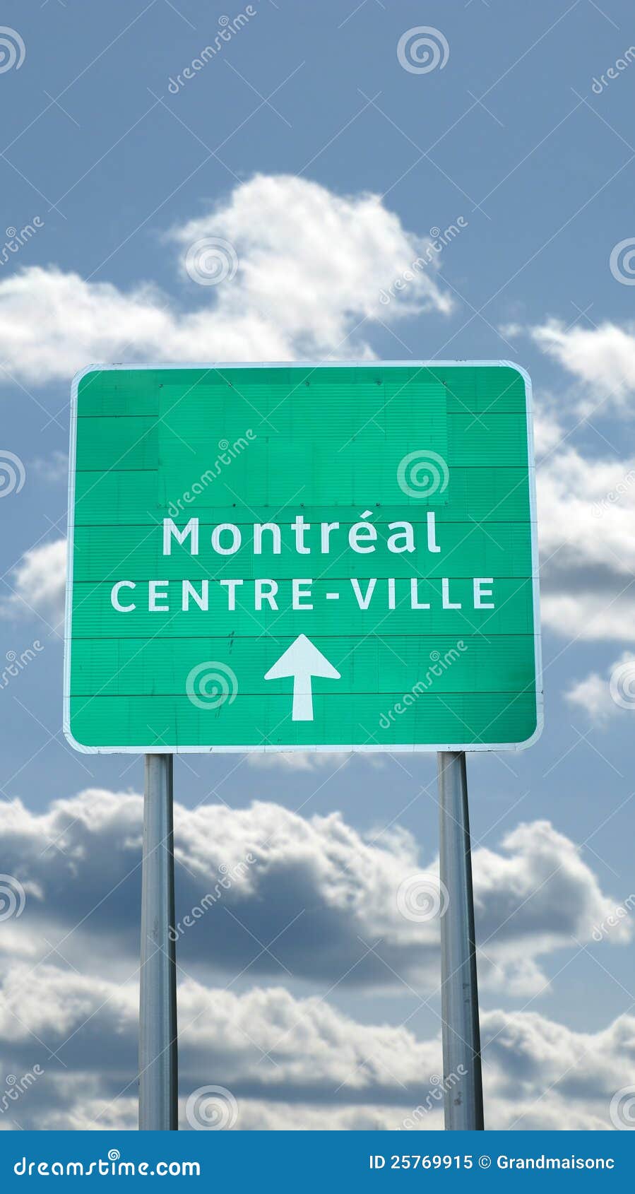 Montreal stock image. Image of direction, quebec, clouds - 25769915