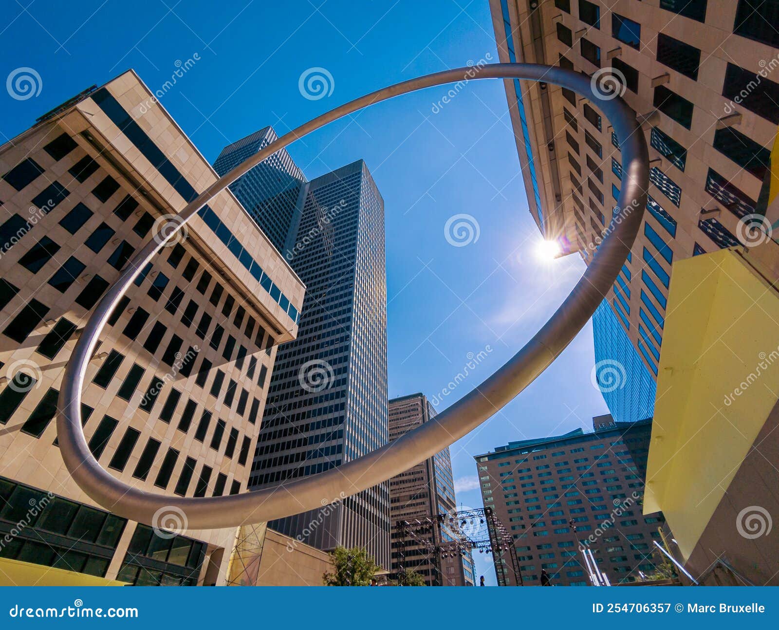 Ring Art Piece in Downtown Montreal Editorial Photography - Image of ...