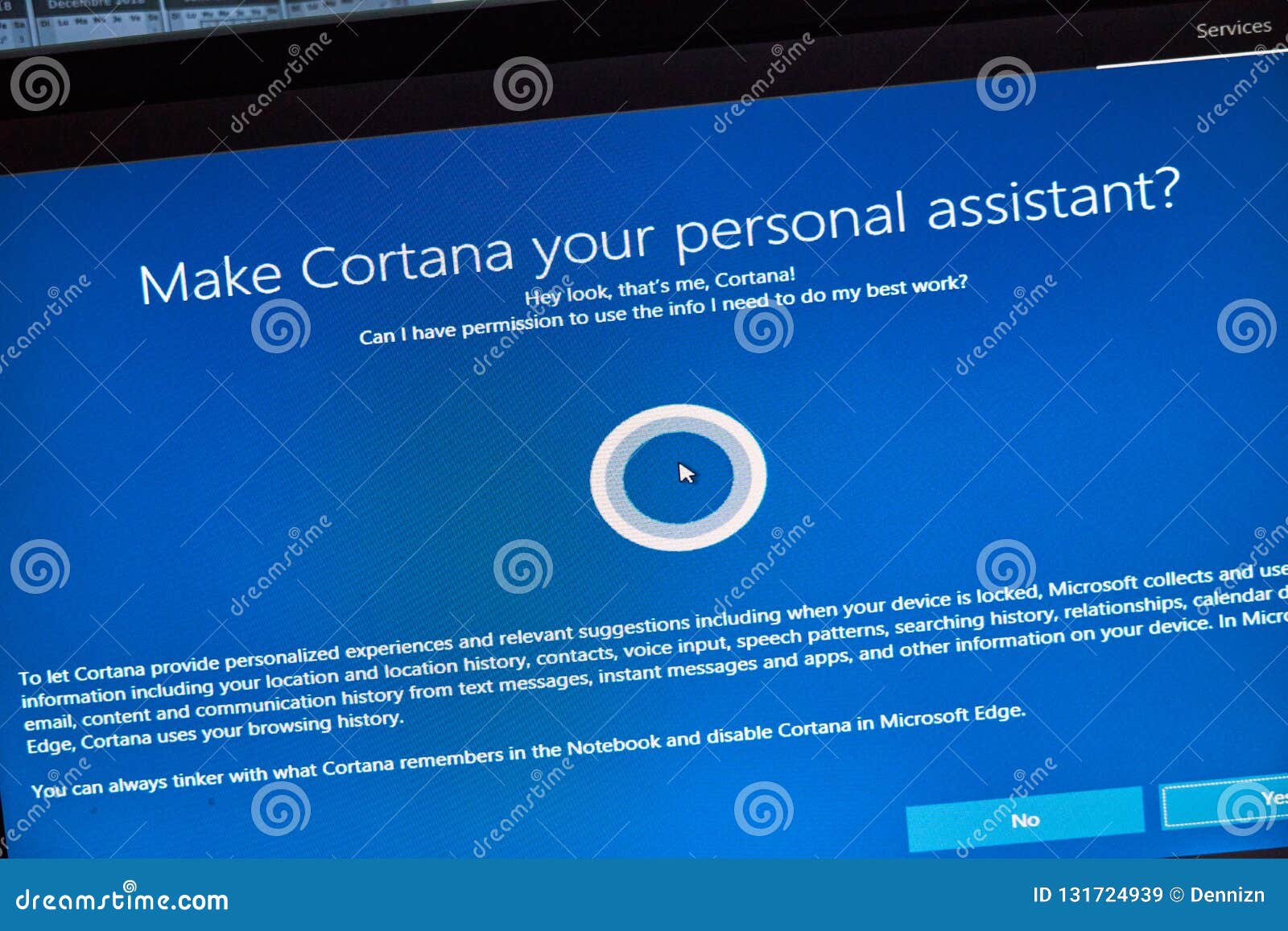 MONTREAL, CANADA - NOVEMBER 8, 2018: Windows Cortana, Personal ...