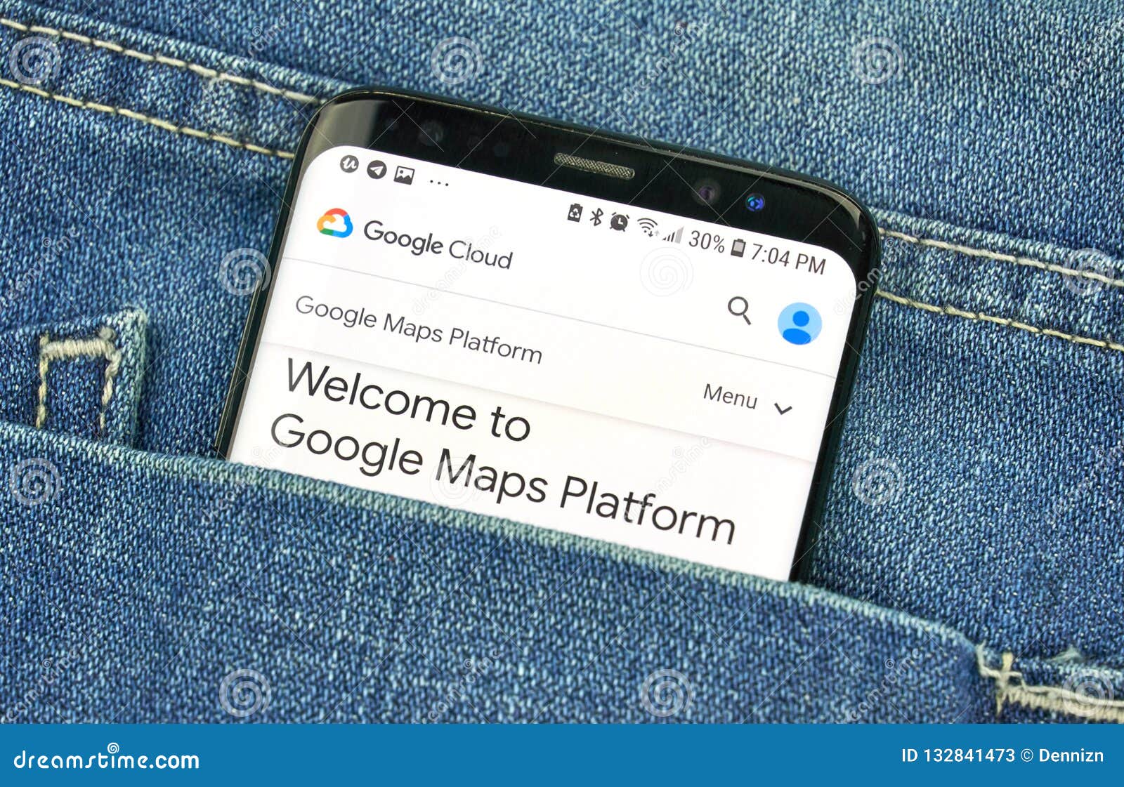 Google Maps Api on a Phone Screen in a Pocket Editorial Stock Photo ...