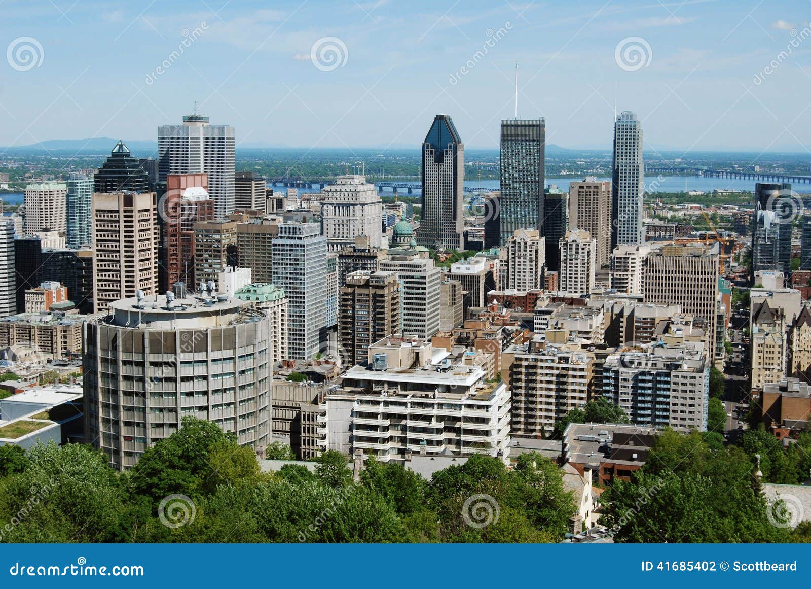 Montreal city view stock photo. Image of horizontal, cityscape - 41685402