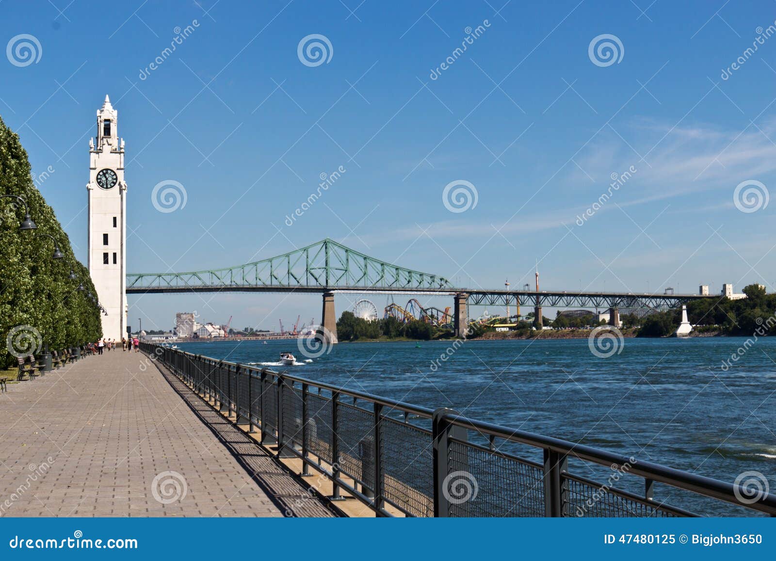 The Montreal Clock Tower in the Old Port of Montreal, Canada Stock ...