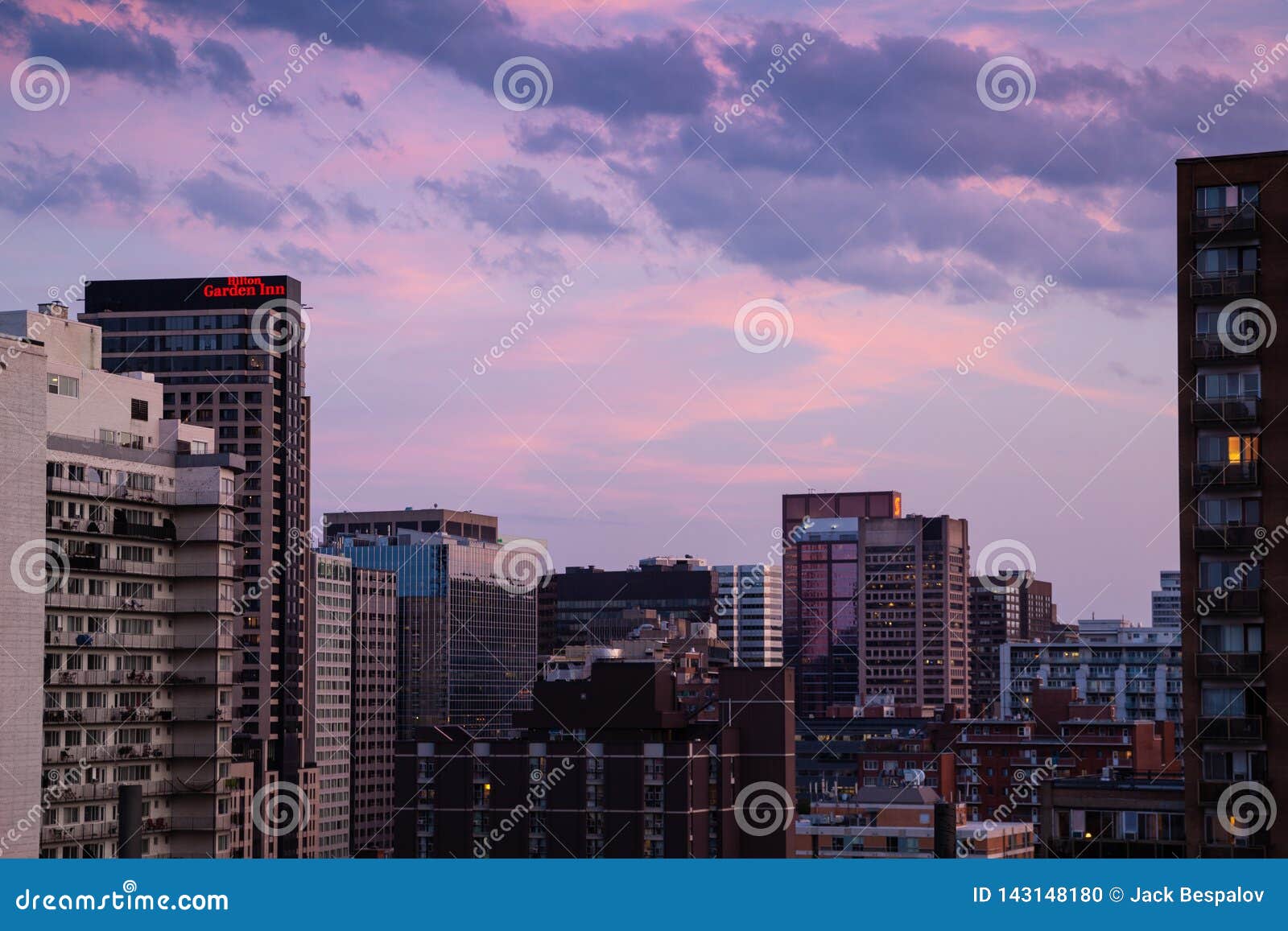 Montreal Downtown from Above Editorial Image - Image of leaves, lookout ...