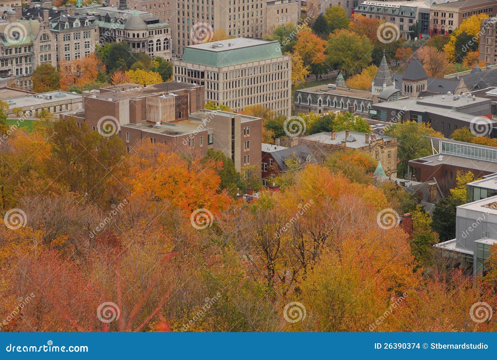 Closeup Modern Buildings Downtown Centre Center in Montreal Quebec ...