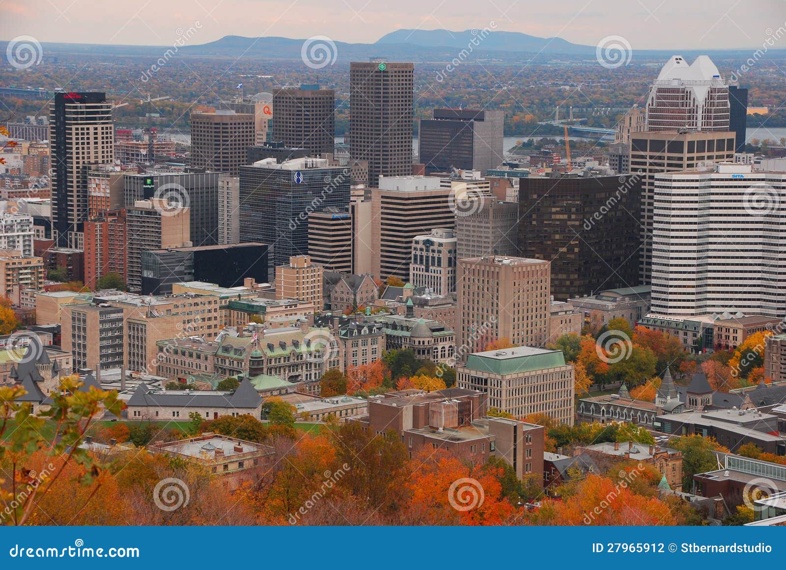 Highrise Modern Buildings Downtown in Montreal, Quebec, Canada during ...