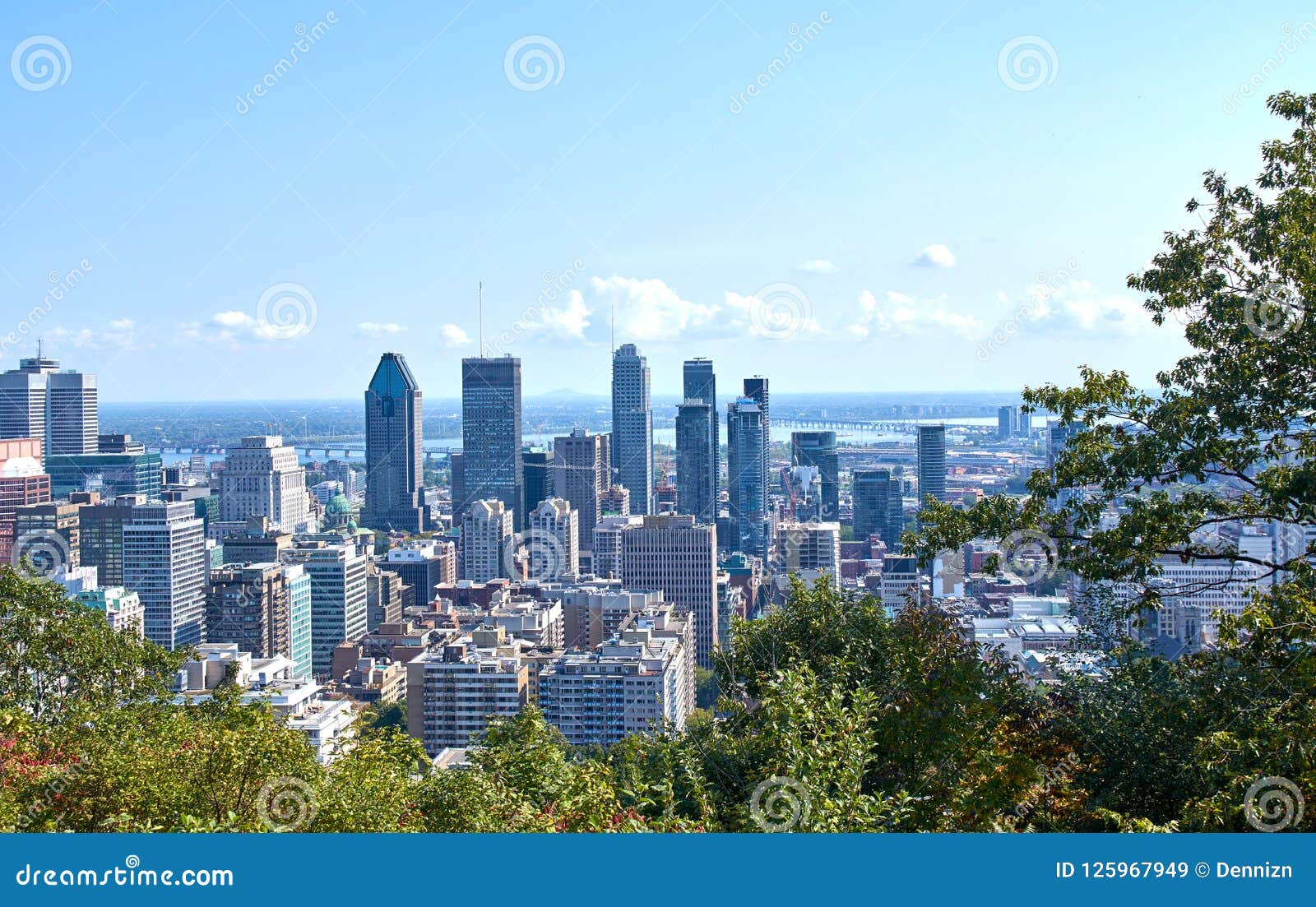 Montreal Downtown Scenic View Stock Image - Image of mont, downtown ...