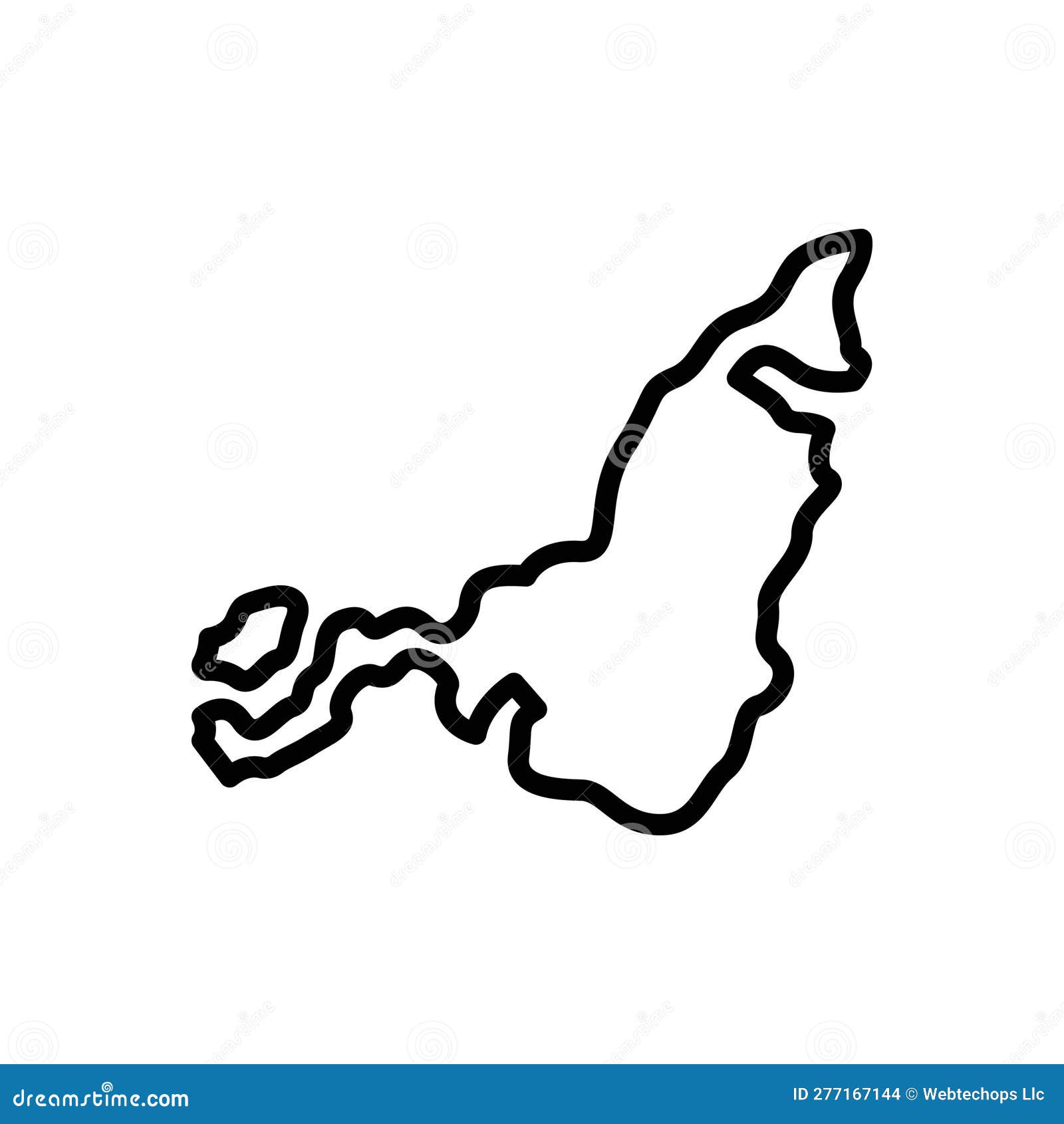 Black Line Icon for Montreal, Canada and Region Stock Vector ...