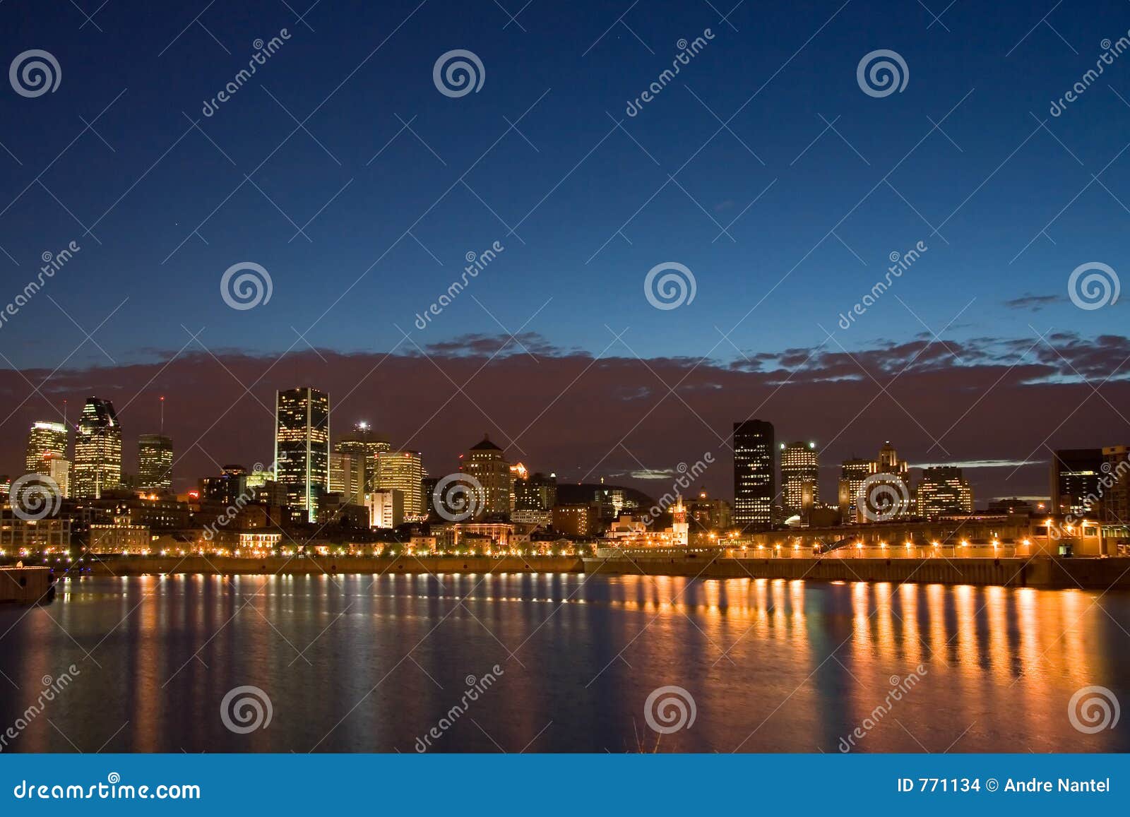 Montreal at Night stock photo. Image of waterfront, montreal - 771134