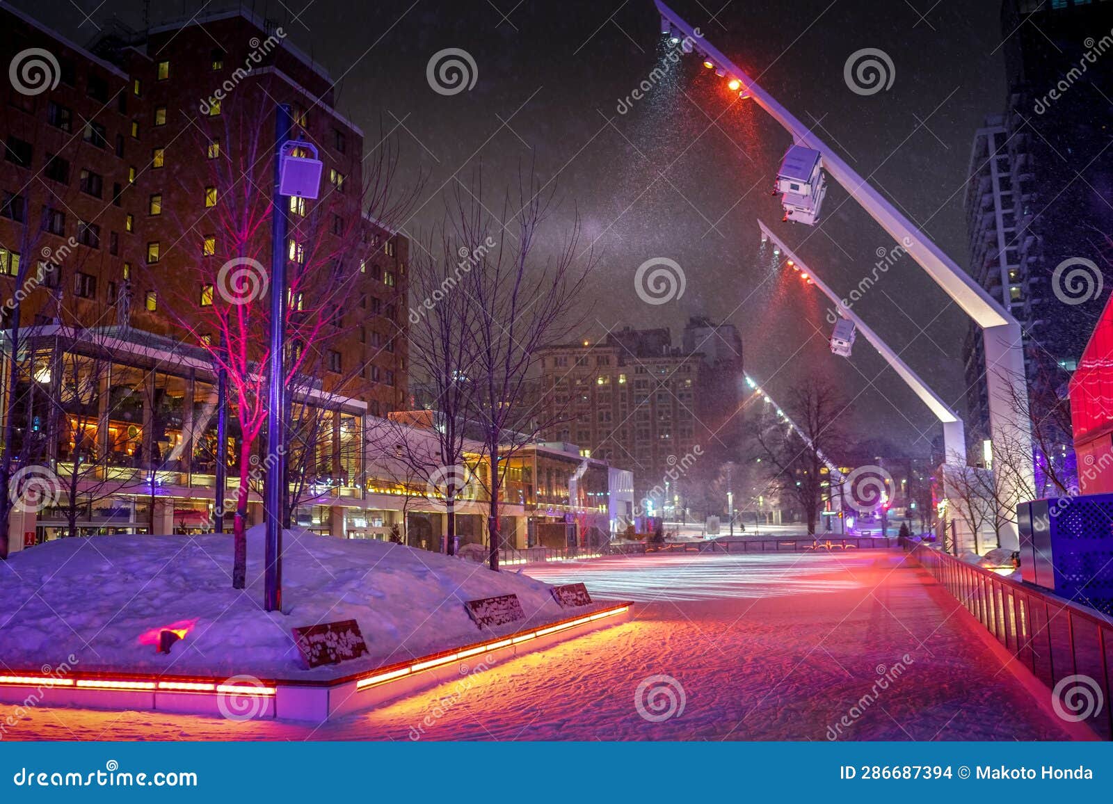 Montreal Night View (Canada) Stock Photo - Image of country, north ...