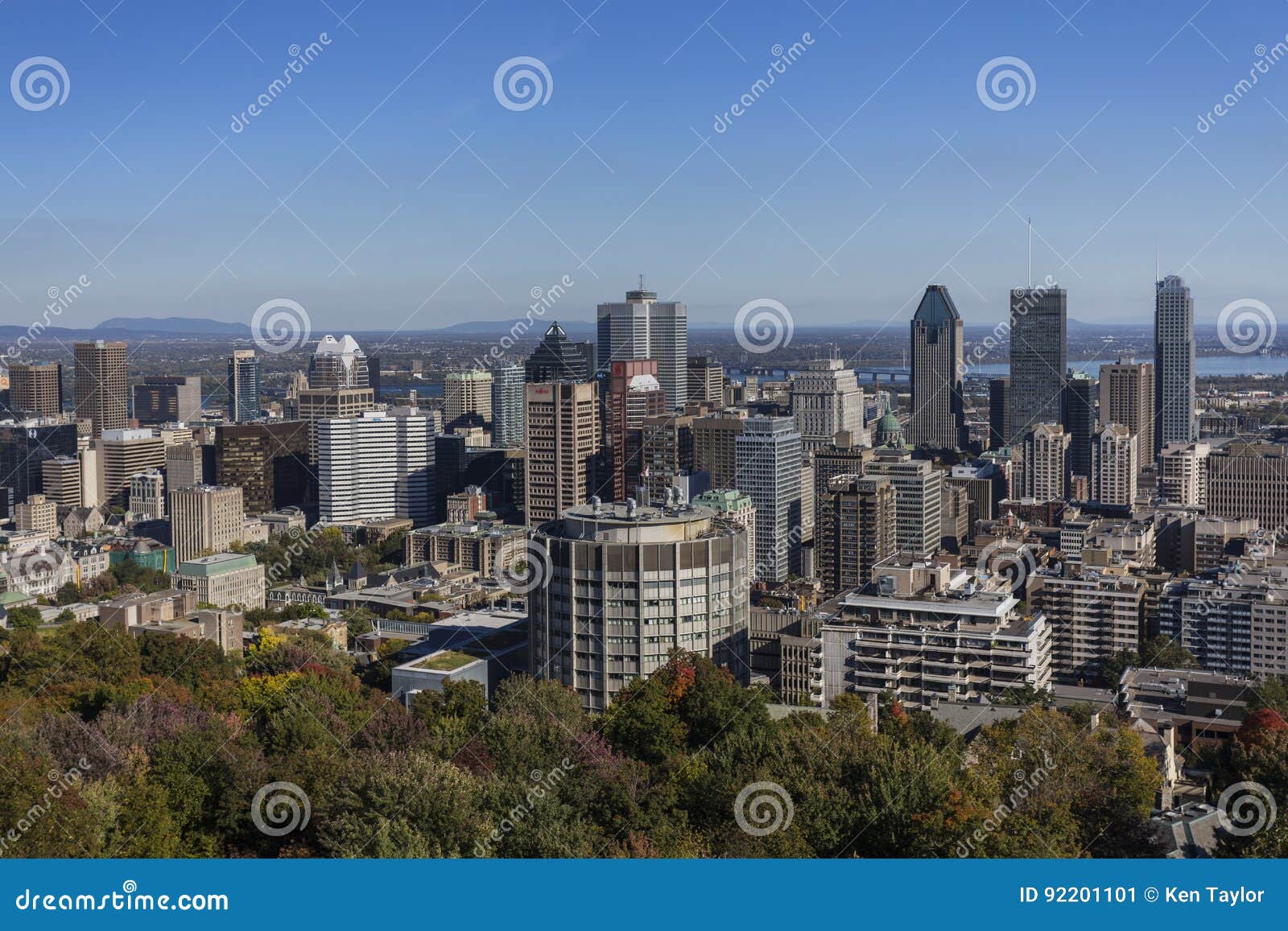 Montreal Skyline from Mount Royal Editorial Photo - Image of mount ...