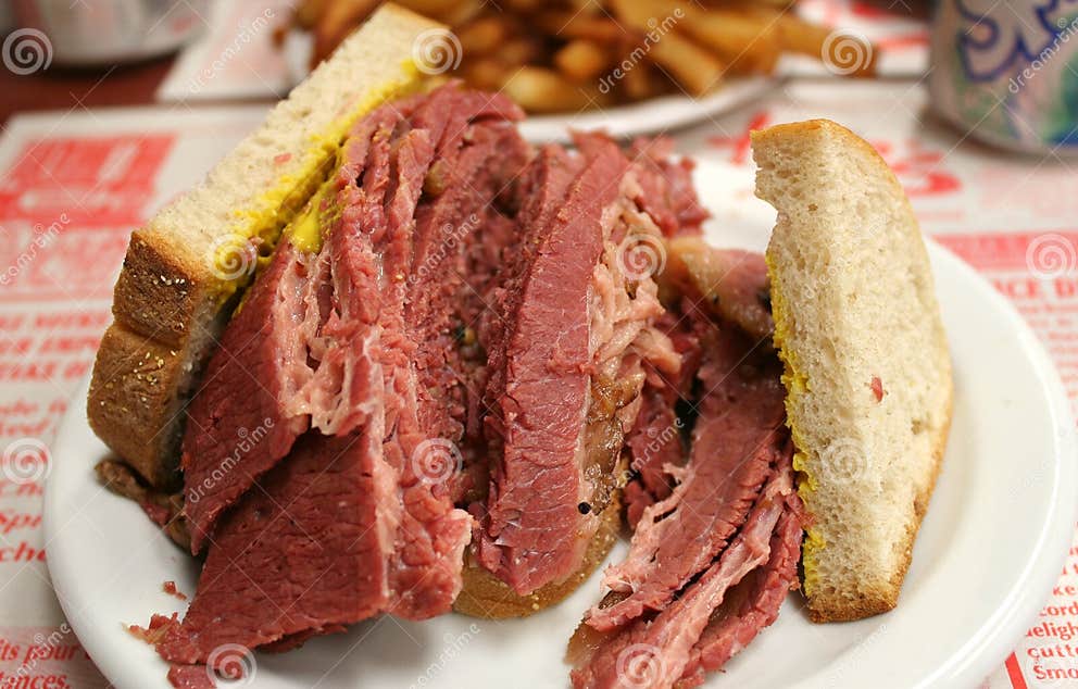 Montreal Smoked meat. stock photo. Image of quebec, delicatessen - 8852148
