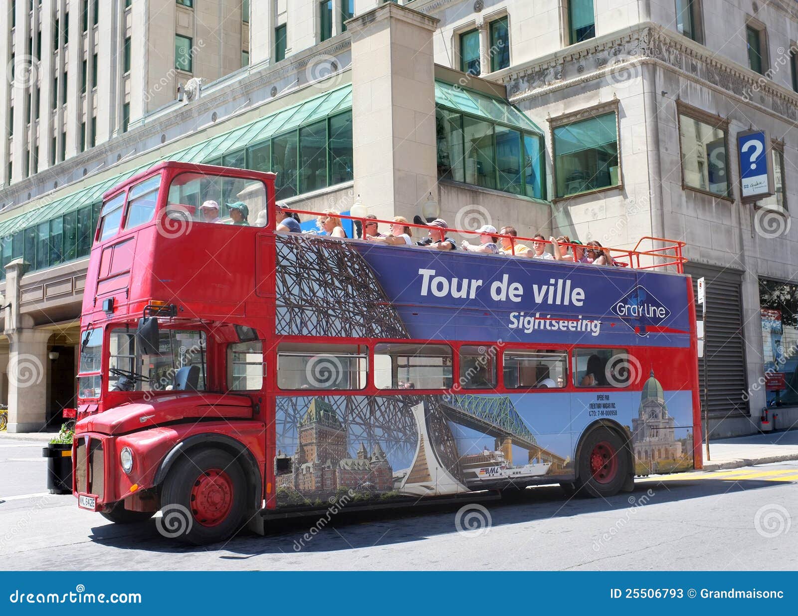 Montreal travel red bus editorial stock photo. Image of business - 25506793