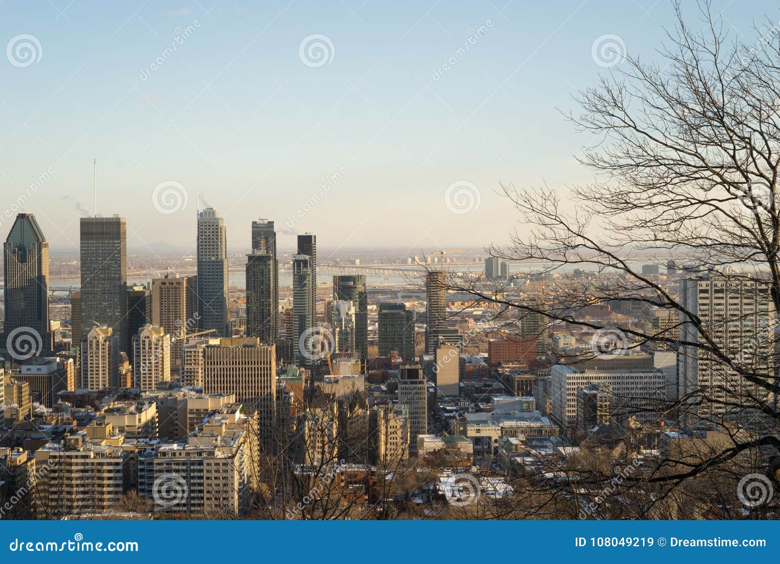 Montreal View from the Mont-Royal Editorial Stock Image - Image of ...