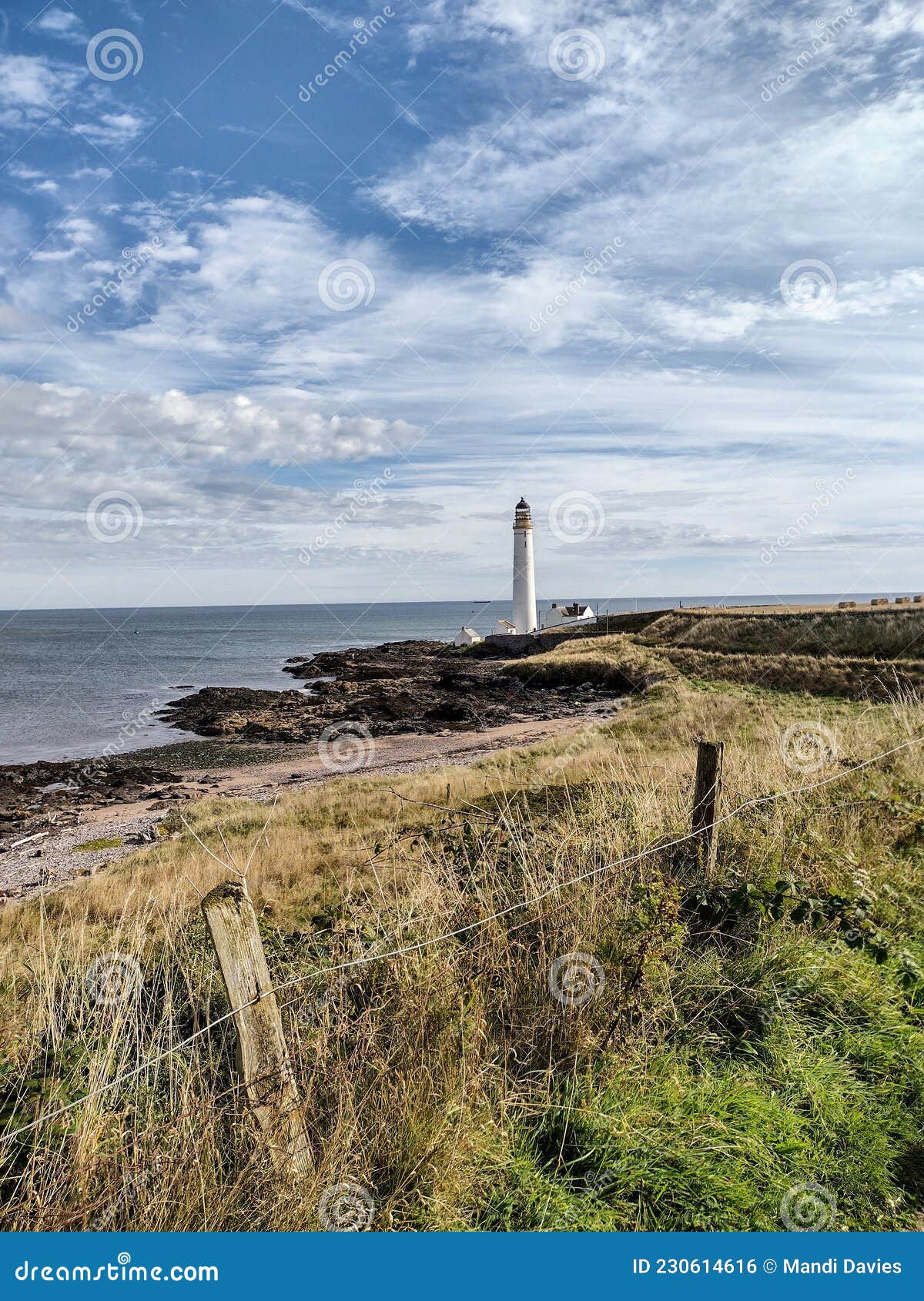 Montrose Lighthouse Scotland Coastline Walk Stock Photo - Image of ...