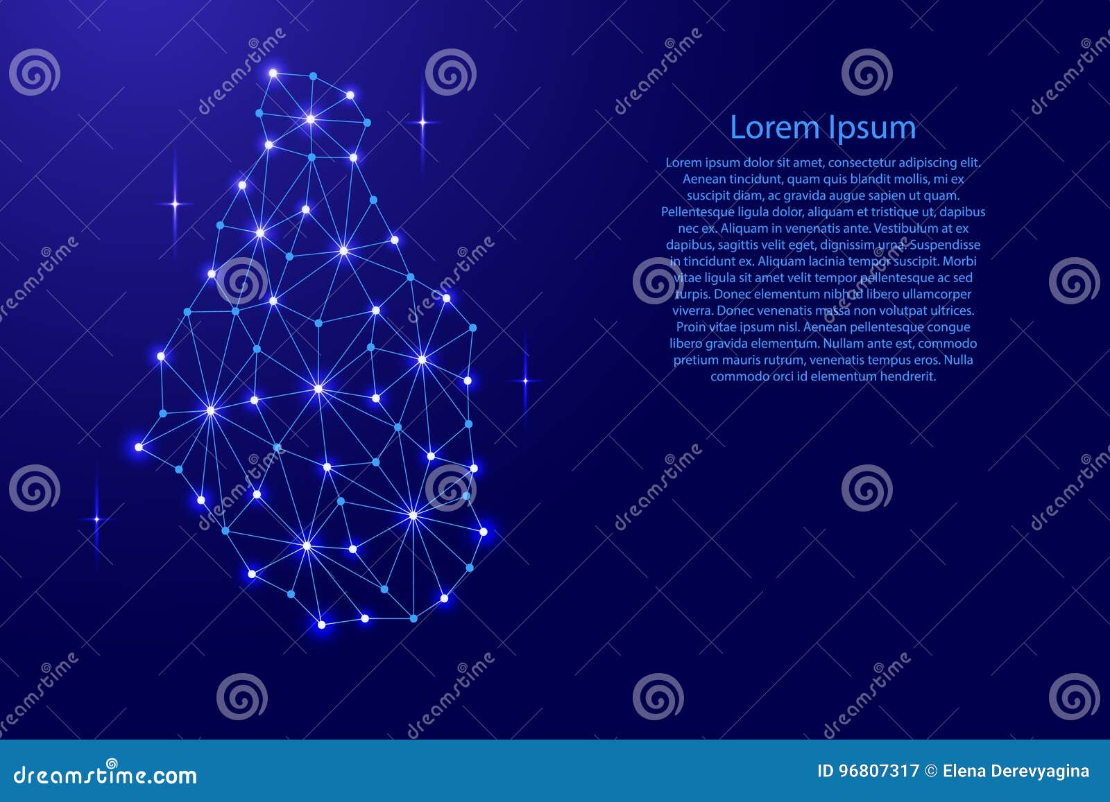 Montserrat Map of Polygonal Mosaic Lines Network, Ray, Space Stars of ...