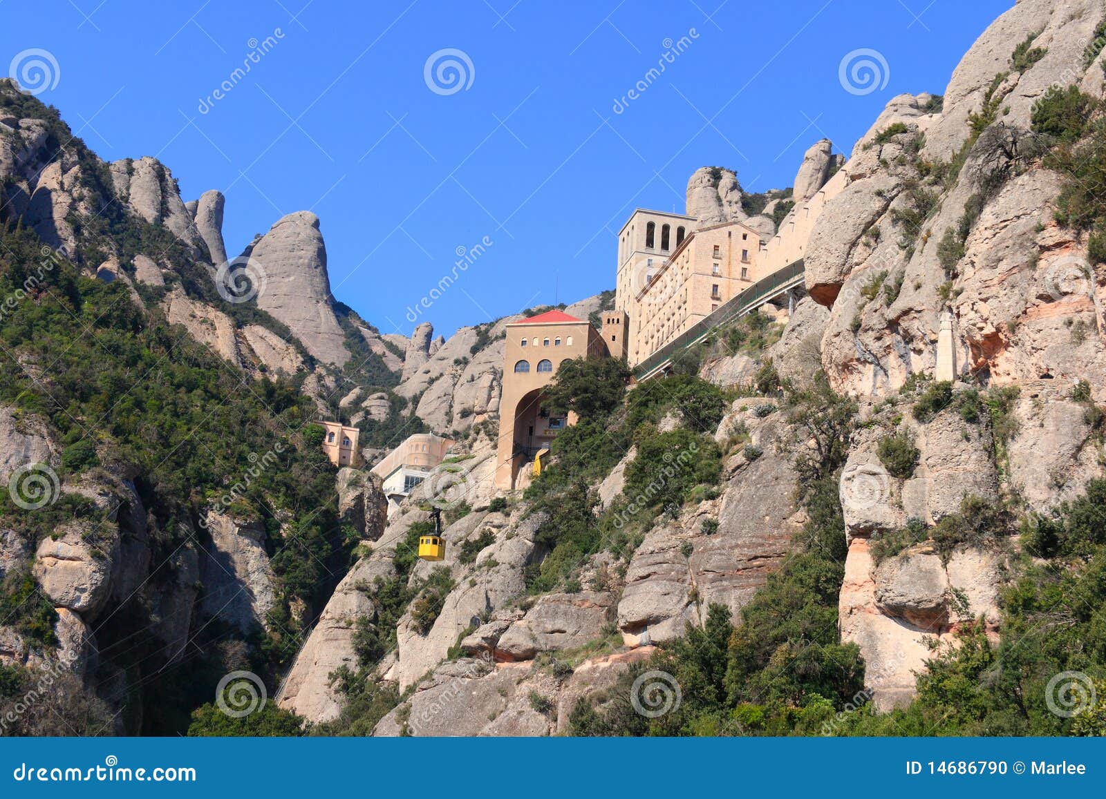 Montserrat Monastery (Catalonia, Spain) Stock Photo - Image of place ...