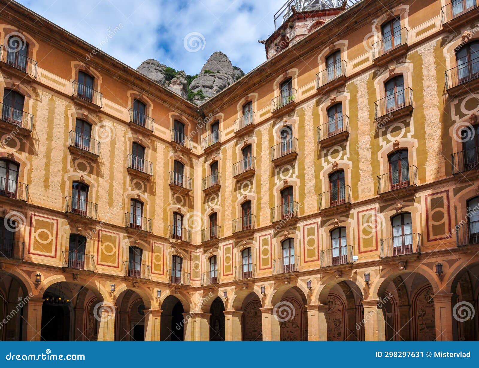 Montserrat Monastery in Mountains Outside Barcelona, Spain Stock Image ...
