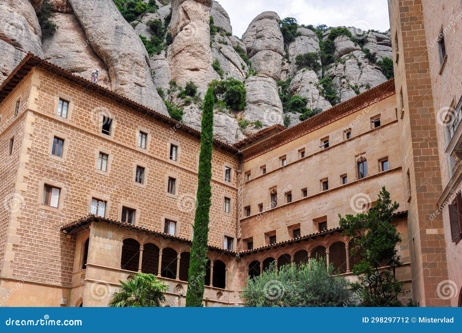 Montserrat Monastery in Mountains Outside Barcelona, Spain Stock Photo ...