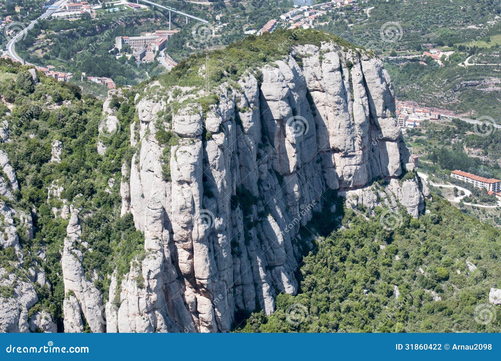 Montserrat mountains stock photo. Image of scenery, blue - 31860422