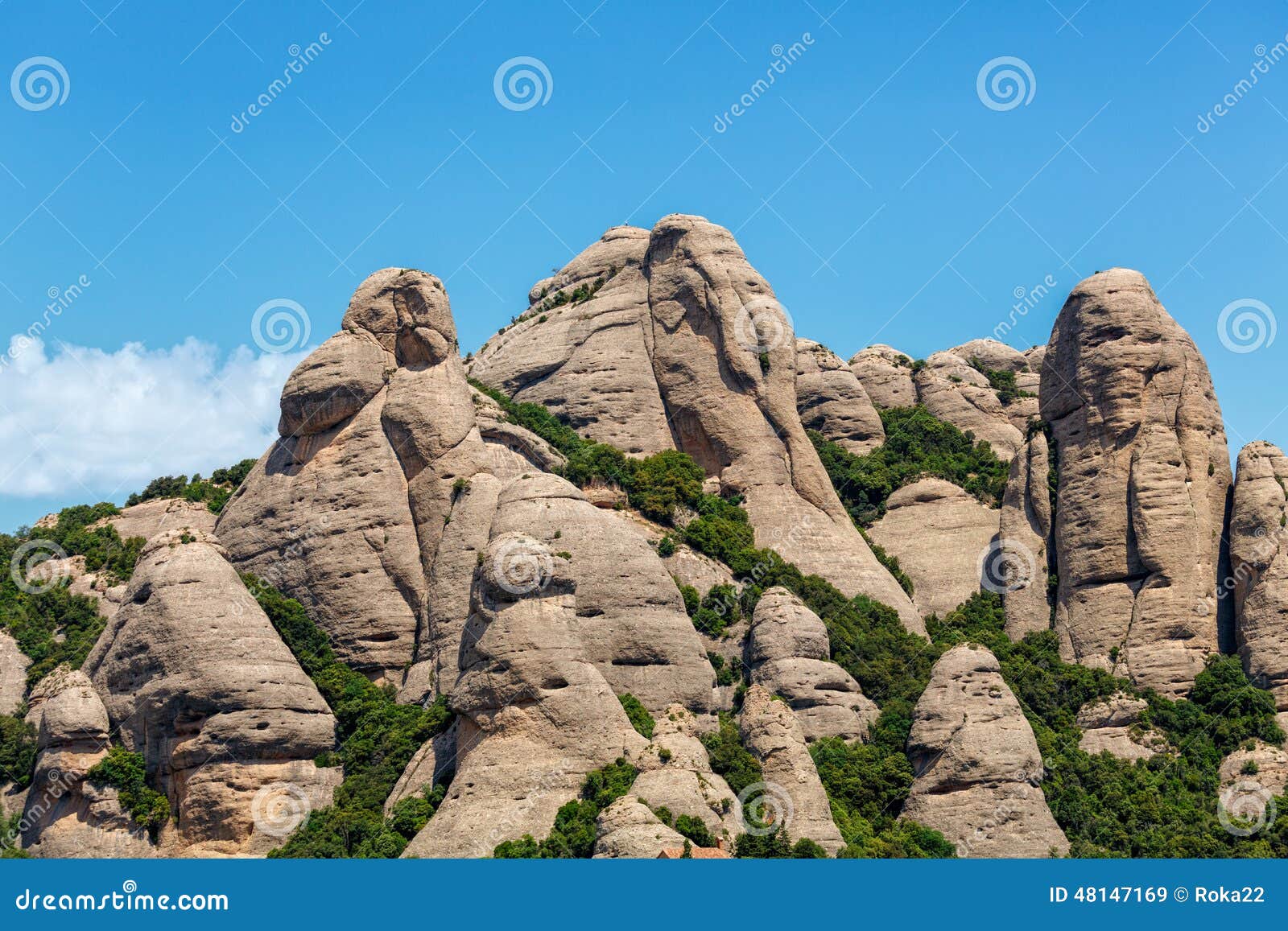 Montserrat mountains stock image. Image of spain, scenery - 48147169