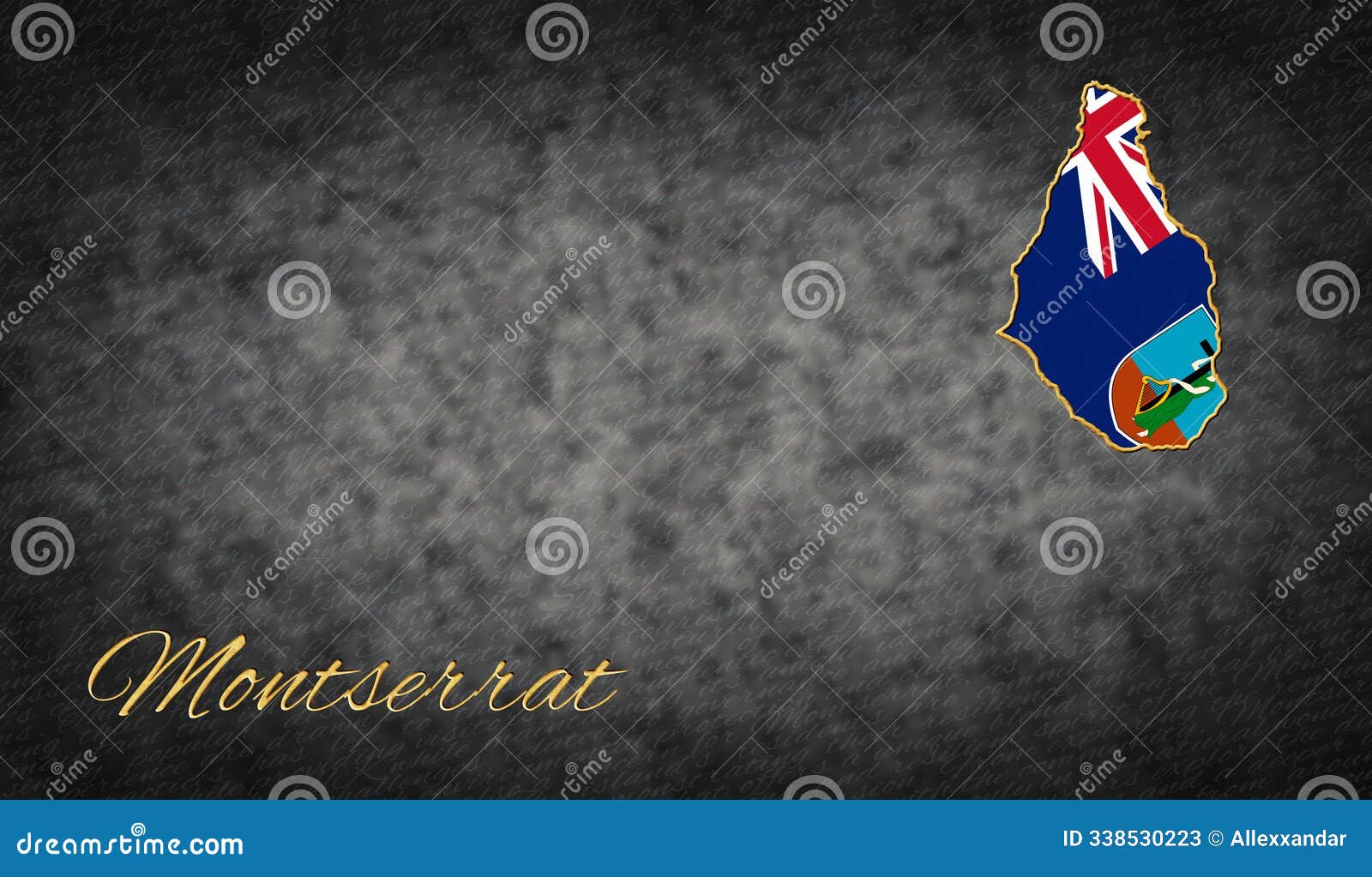 Montserrat Symbols, Map of Montserrat Stock Image - Image of coral ...