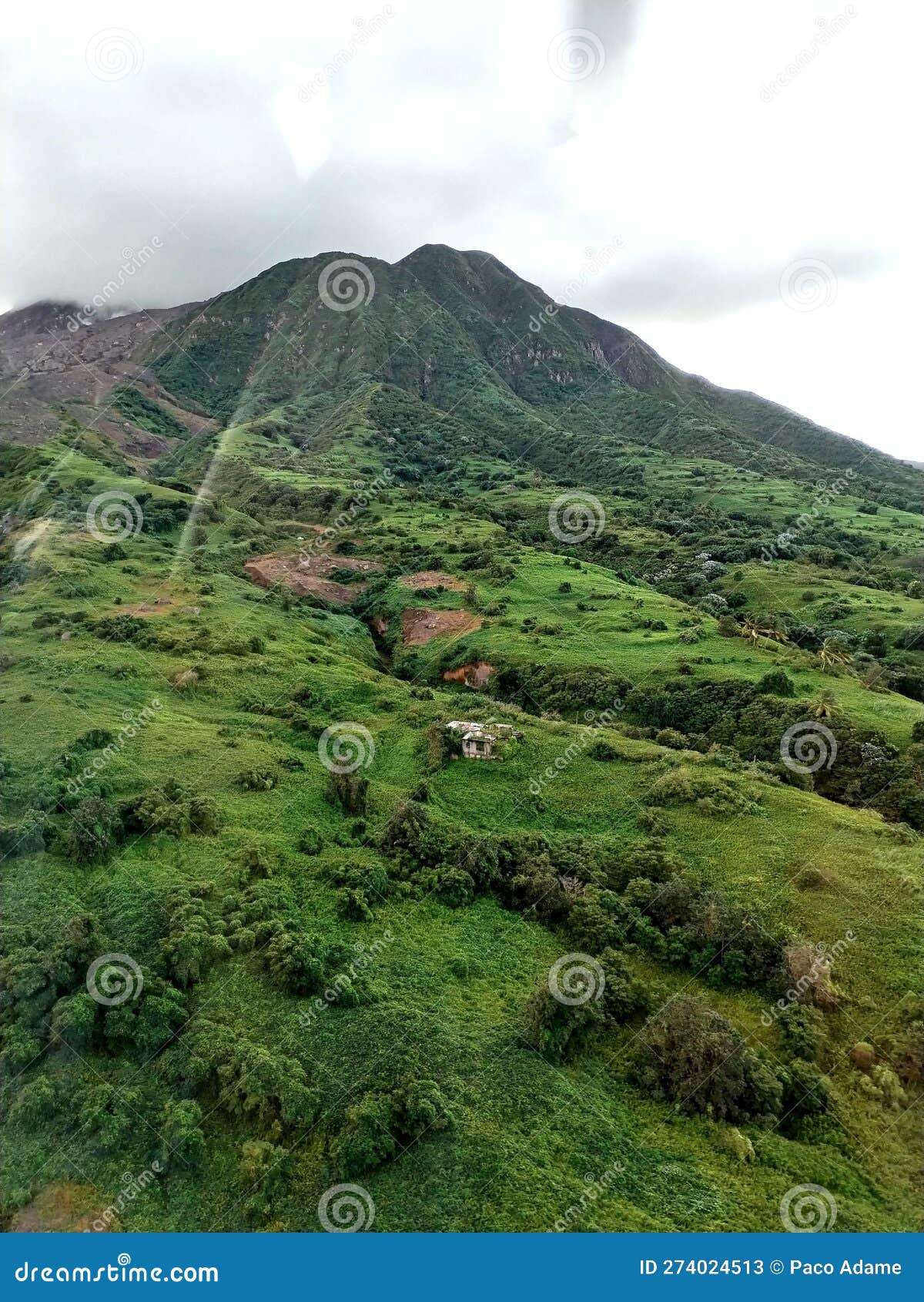 Montserrat Volcano Eruption Isolated Island Stock Image - Image of ...