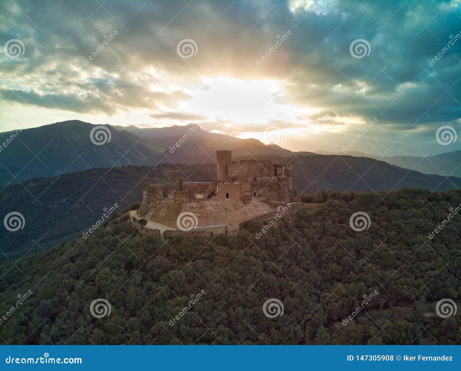 Montsoriu Castle Catalonia stock photo. Image of europe - 147305908