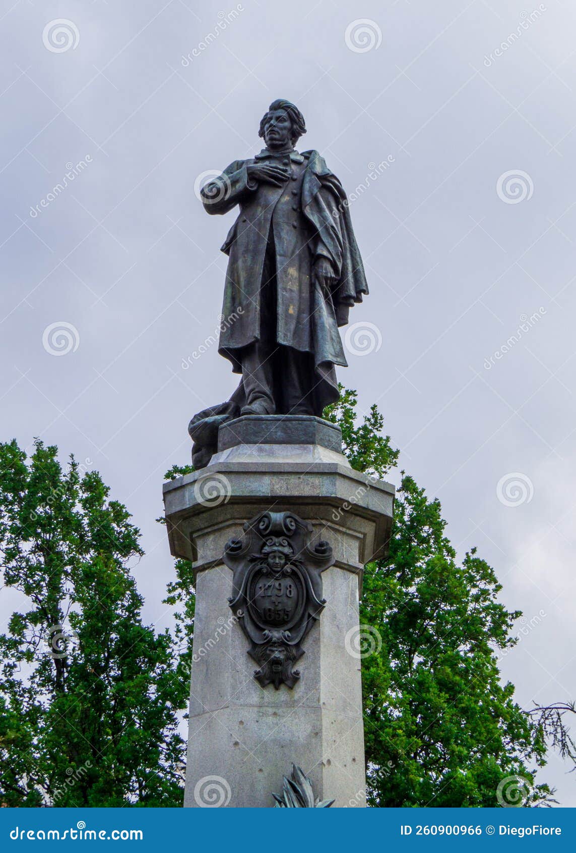 Monument Of Adam Mickiewicz. Adam Bernard Mickiewicz Was A Famous ...