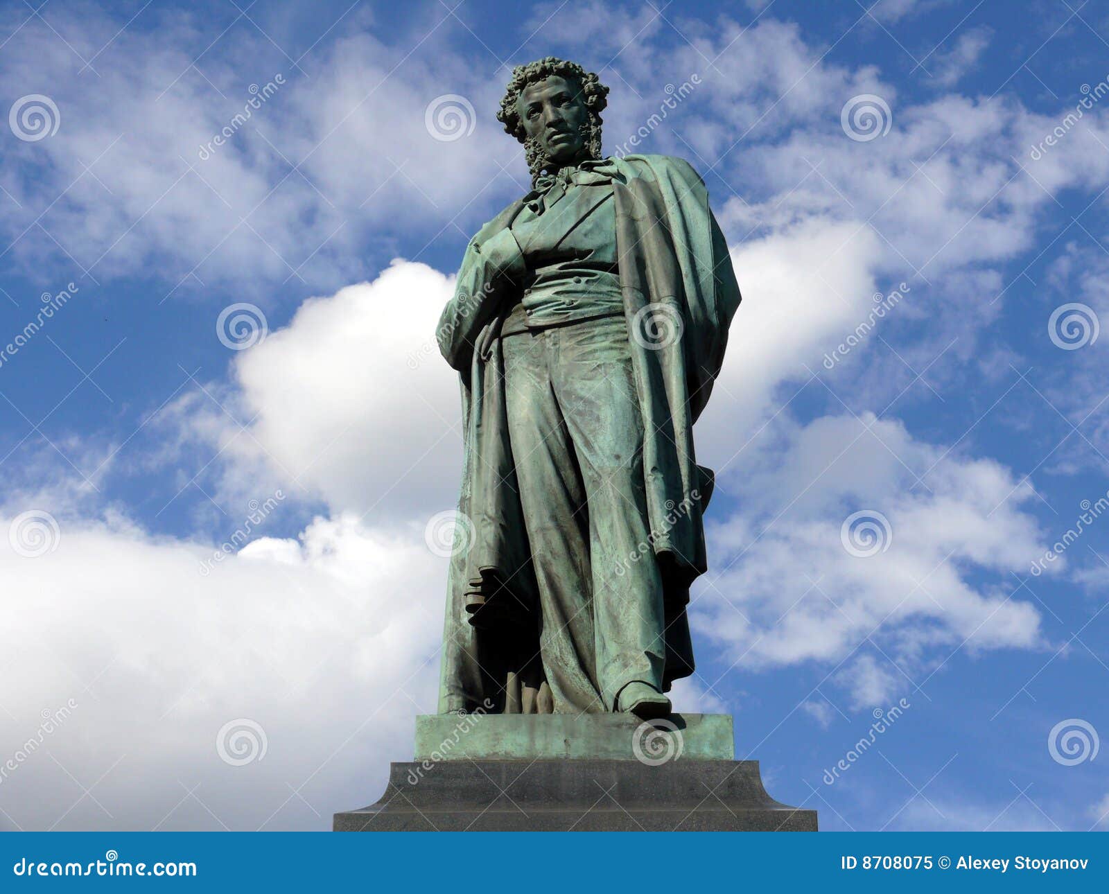Monument of Alexandr Pushkin - Moscow Stock Image - Image of cloud ...