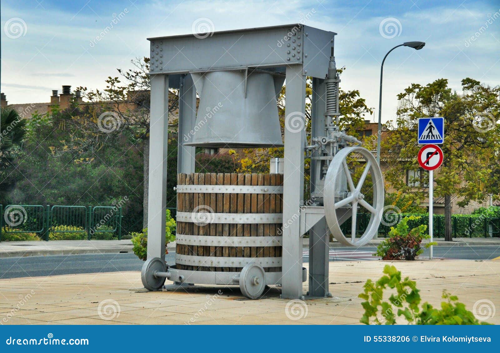 The Monument Ancient Wine Press. Olite, Spain Stock Photo - Image of ...